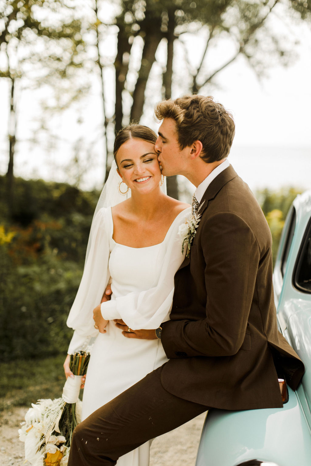 Bride hit with BASEBALL in face days before wedding walks down aisle ...