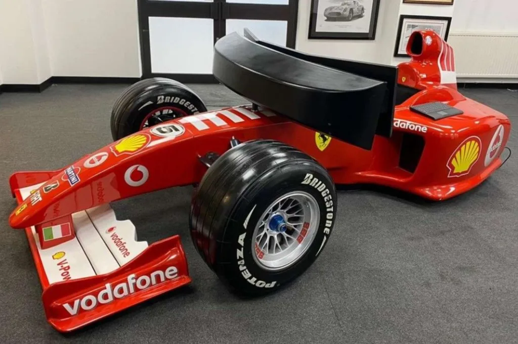 A simulator – that looks like half a Ferrari F1 car – used by Michael ...