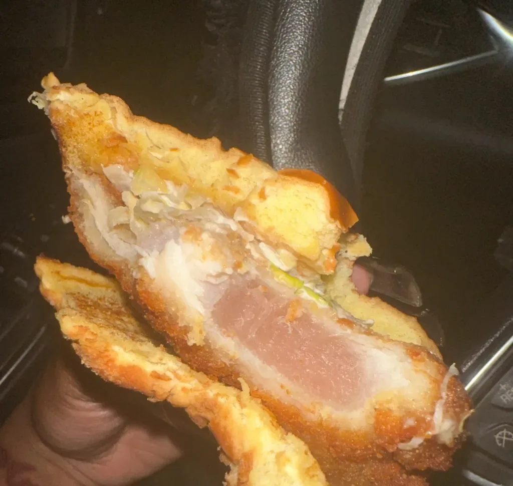 Woman ‘sickened’ after biting into ‘raw’ chicken burger from fast food ...