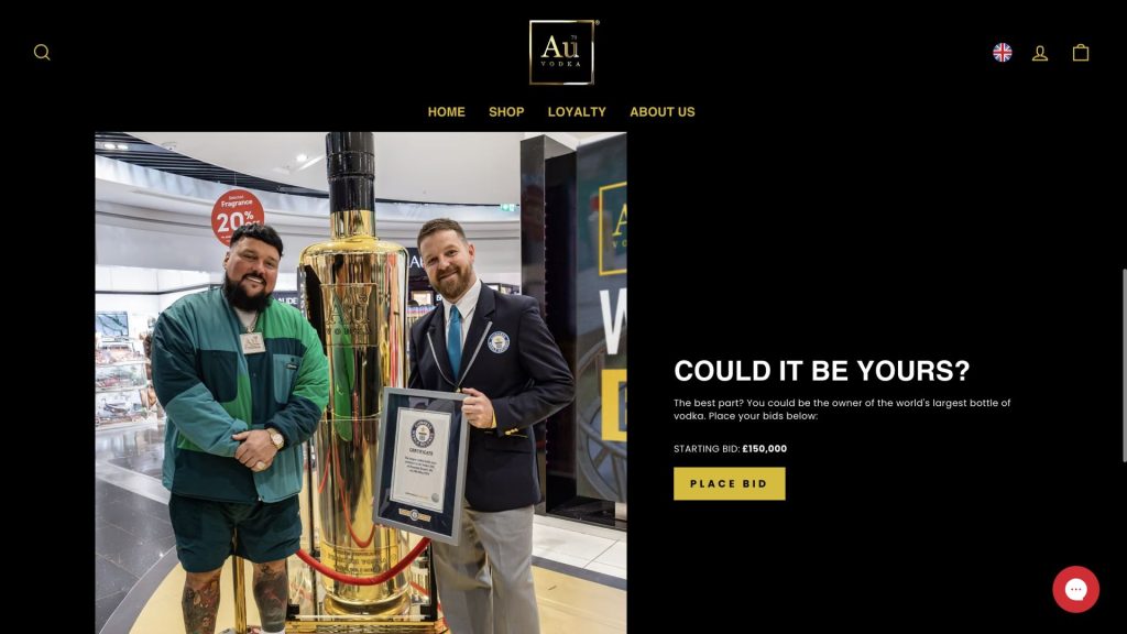 AU selling world’s biggest bottle of vodka – with bids starting at £ ...