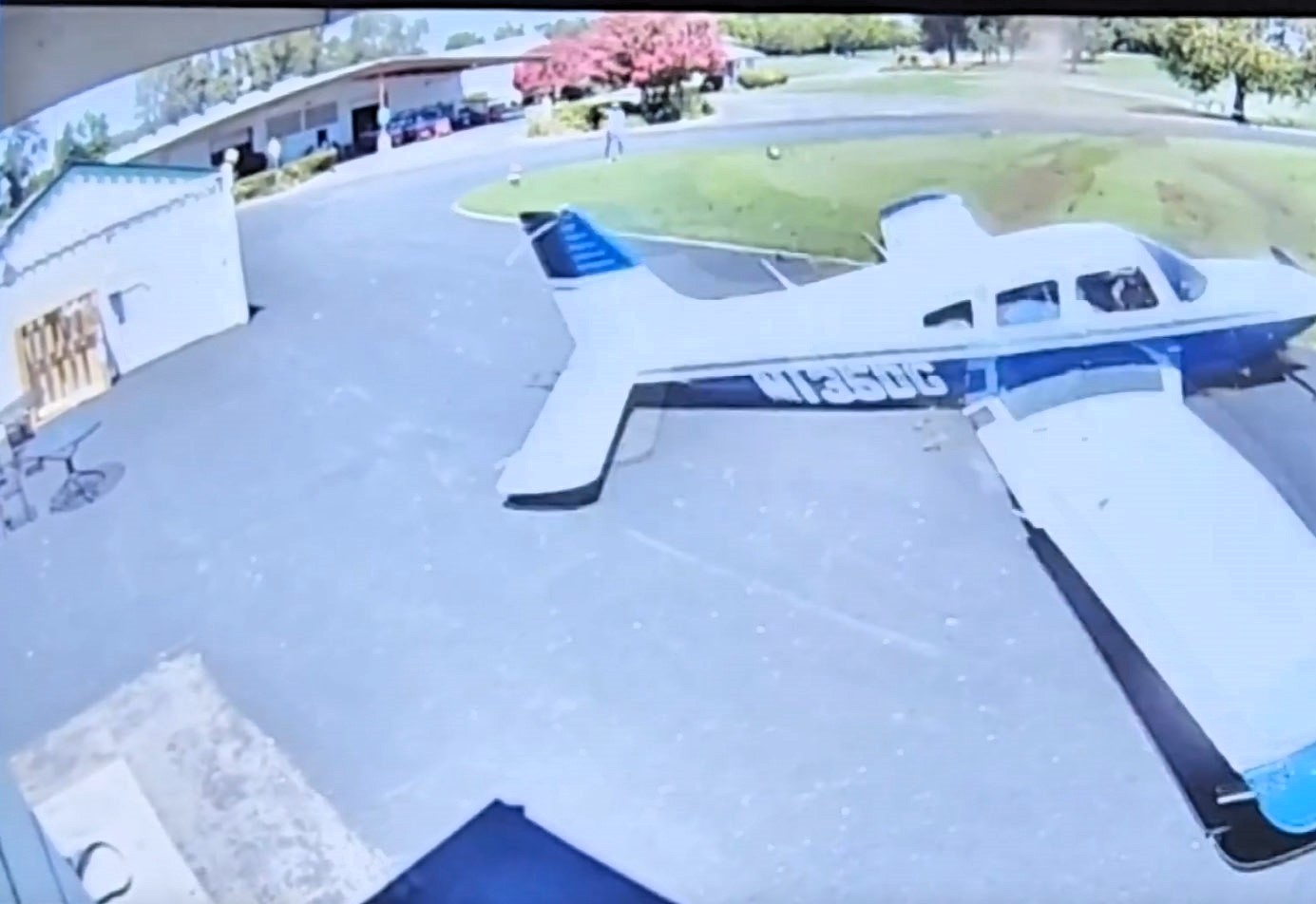 Plane crash lands at golf course before slamming into pro shop…but ...