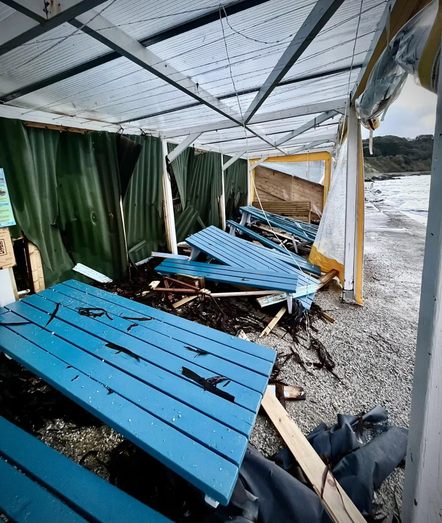 Café owner ‘devastated’ by Storm Bert destruction amid ongoing planning ...
