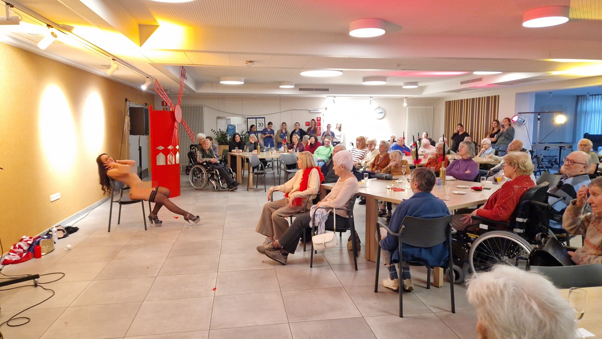 OAPs treated to x-rated strip show as part of their Christmas wish ...