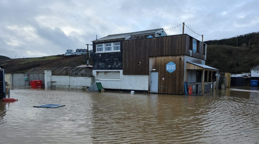 British seaside tourist hotspot loved by celebs FLOODED after intense ...