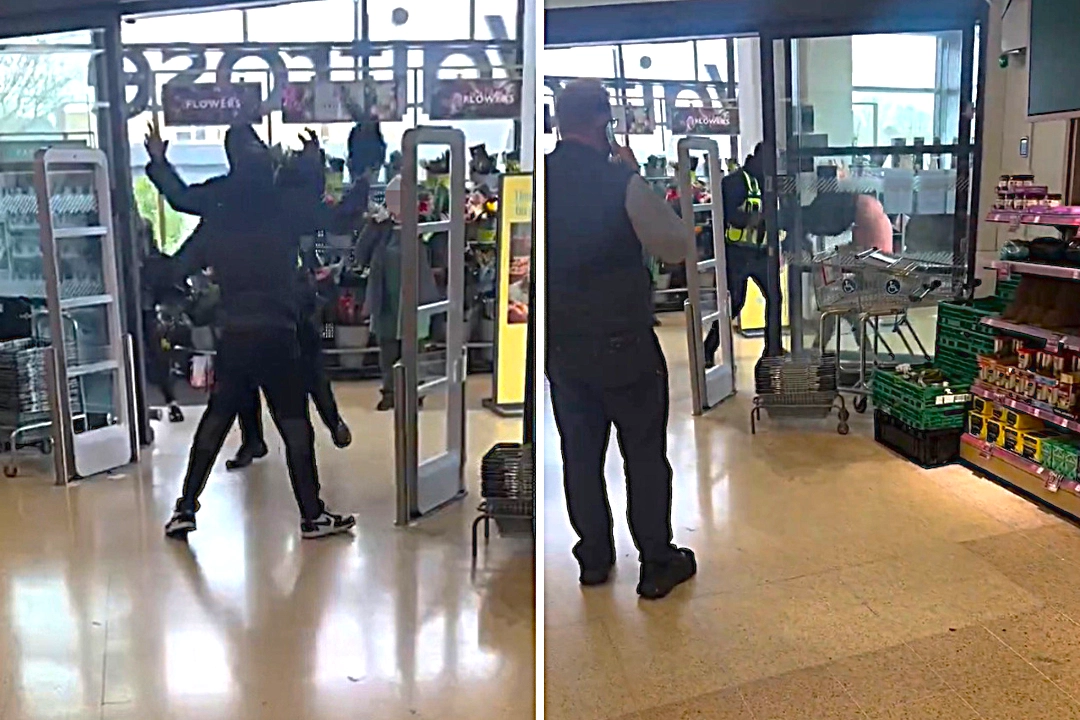 Determined security guard attempts to stop ‘shoplifter’ leaving store ...