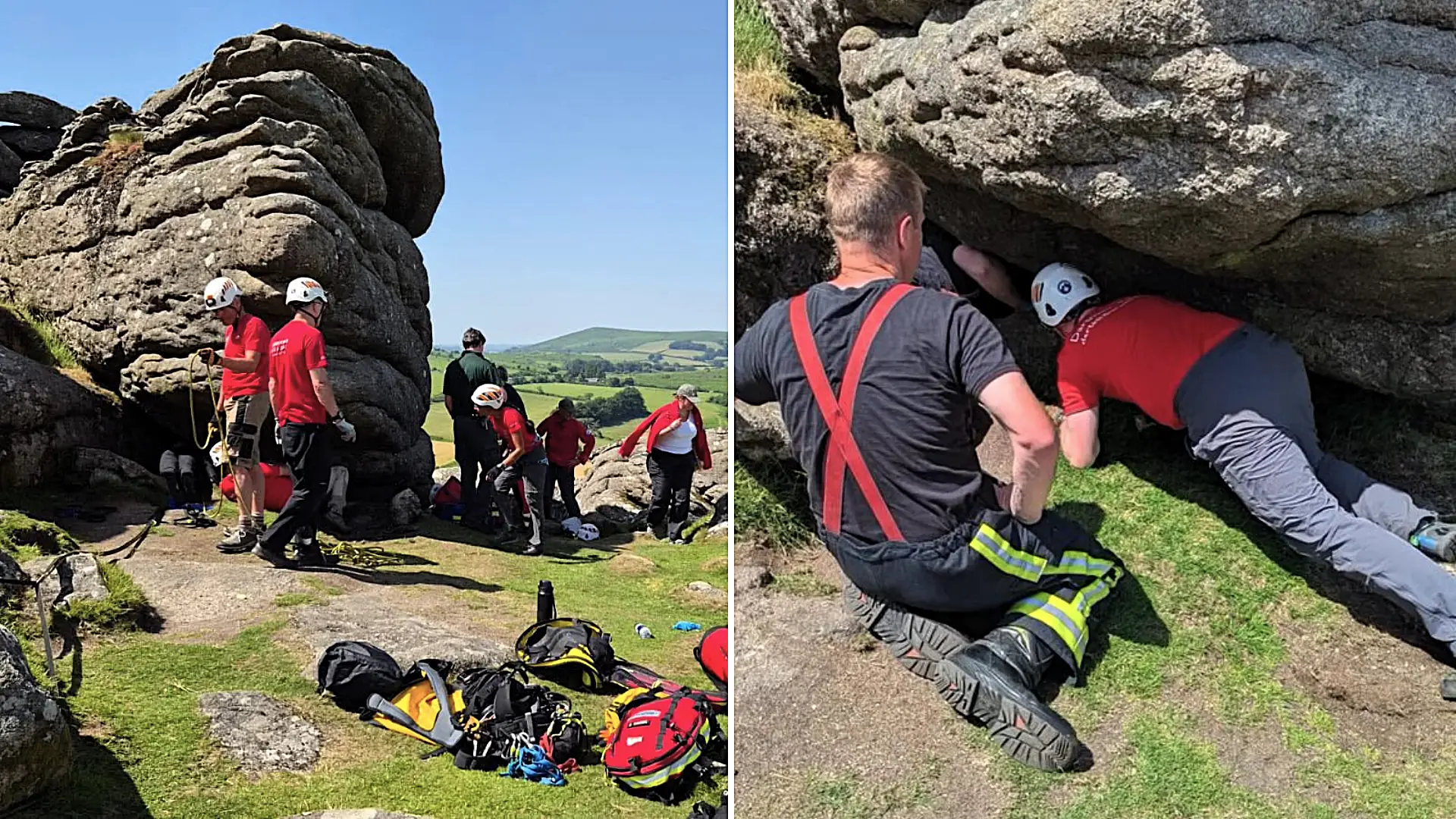 Young girl freed after becoming trapped under rocks in three-hour ...